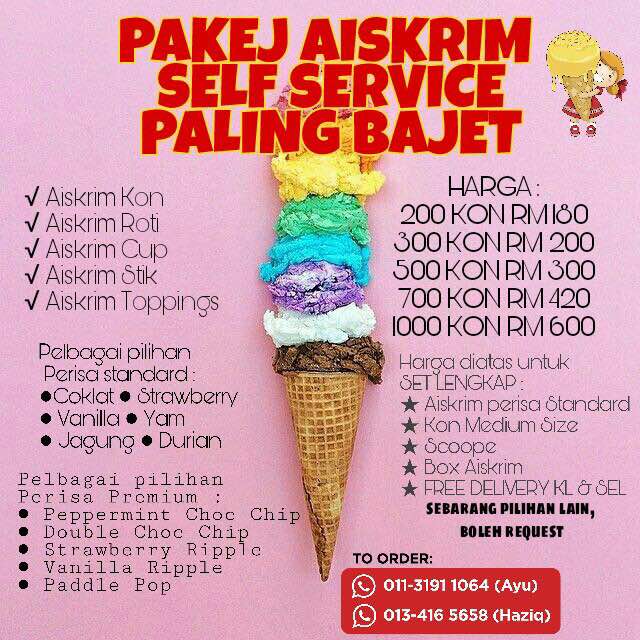 ayummohyi: PAKEJ DELIVERY AISKRIM UNTUK PELBAGAI MAJLIS