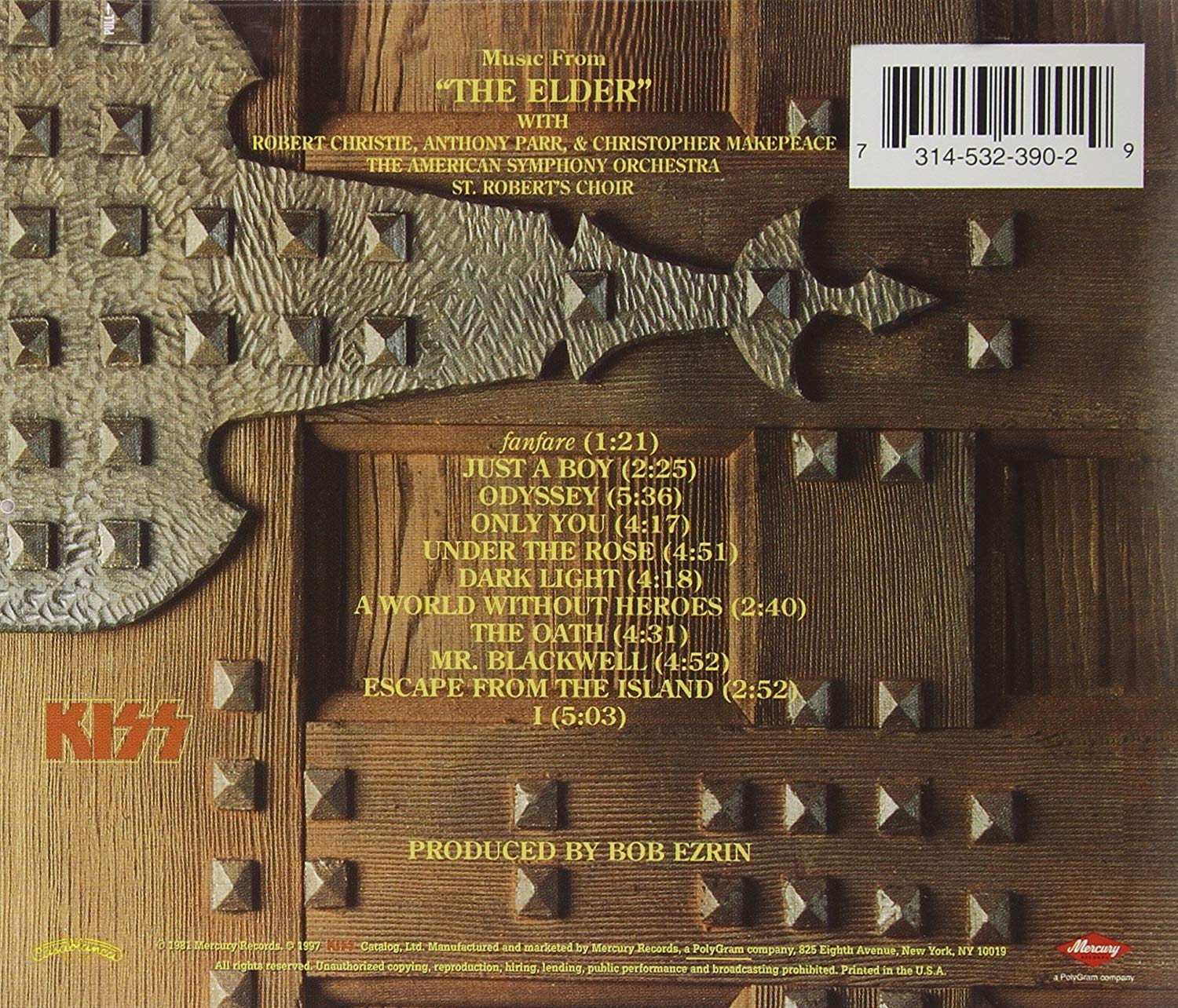 Classic Rock Covers Database: Kiss - Music from The Elder (1981)