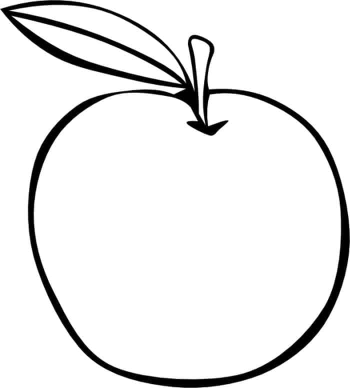 Apple Coloring Pages for Preschoolers [Free Printable] - Yuk Sebar