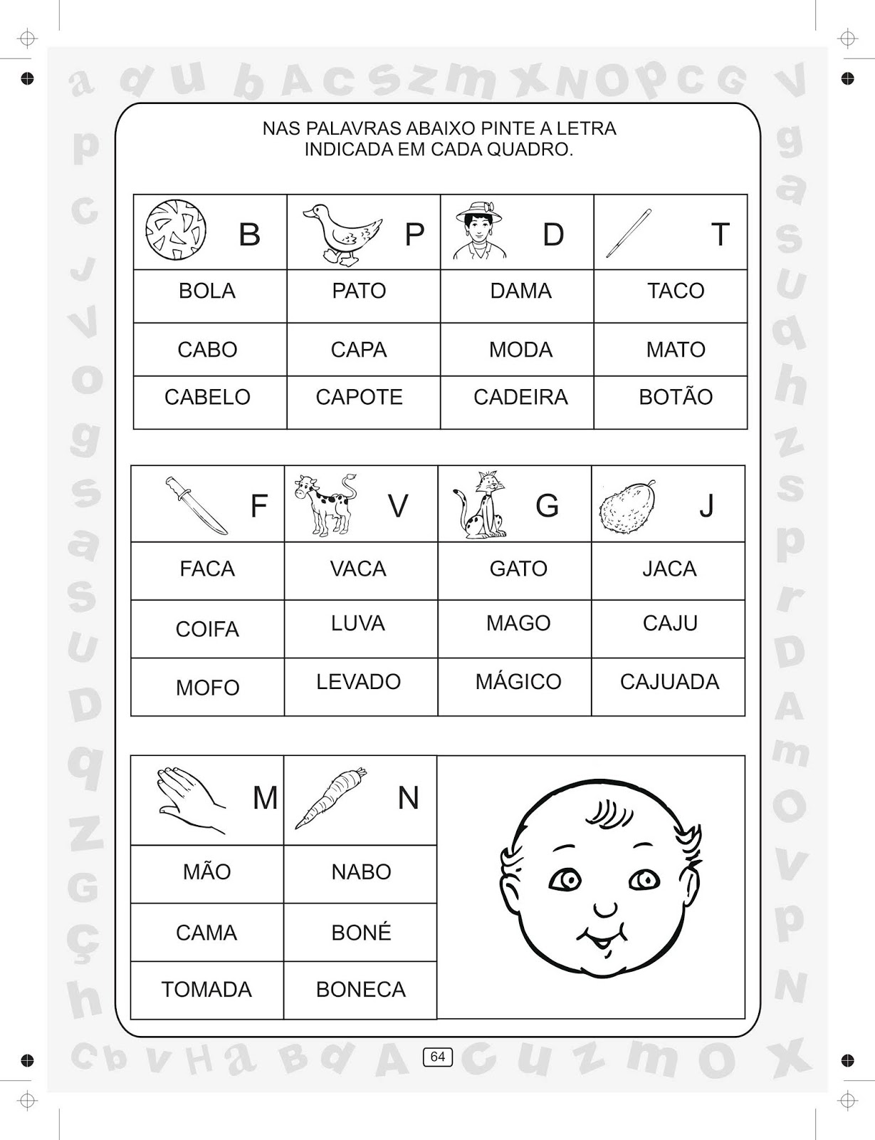 Portuguese alphabet activity ~ Atividade para imprimir