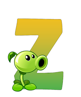 Kits imprimibles gratis : Abecedario plantas vs zombies