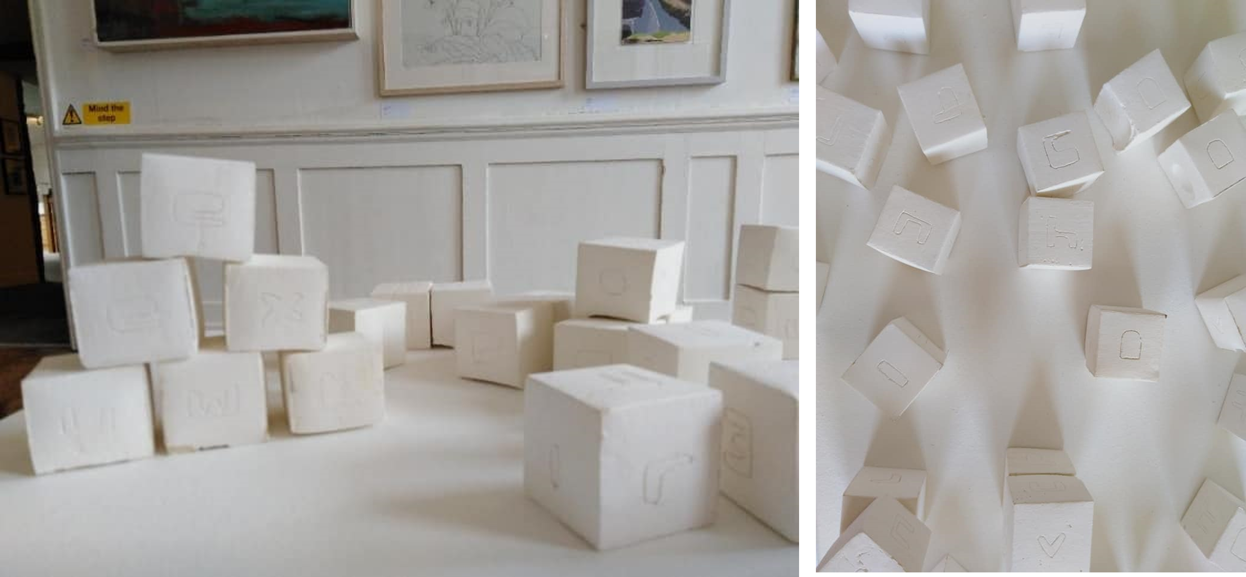 Abbie Cairns : WE ARE THE MINORIES - Plaster Cubes