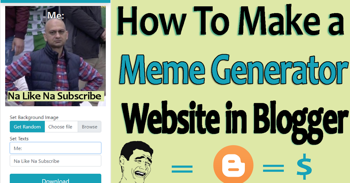 Meme Generator Script For Blogger