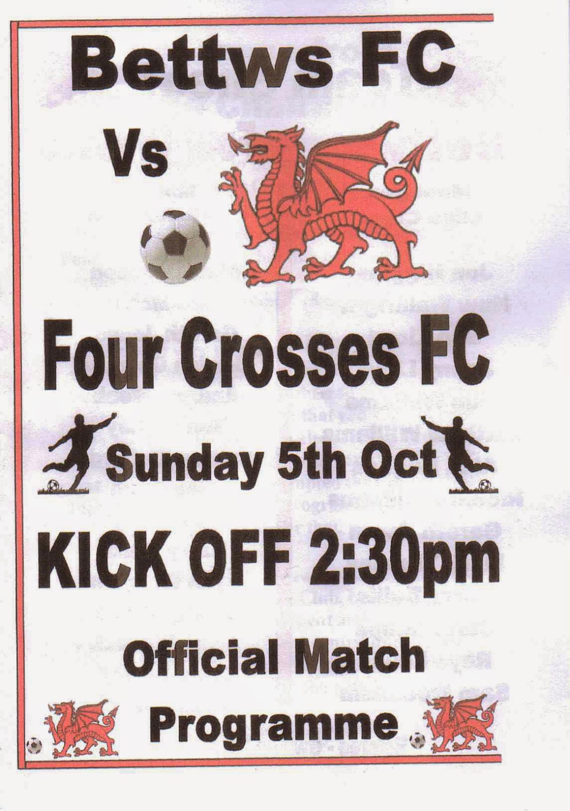 Bettws v Four Crosses