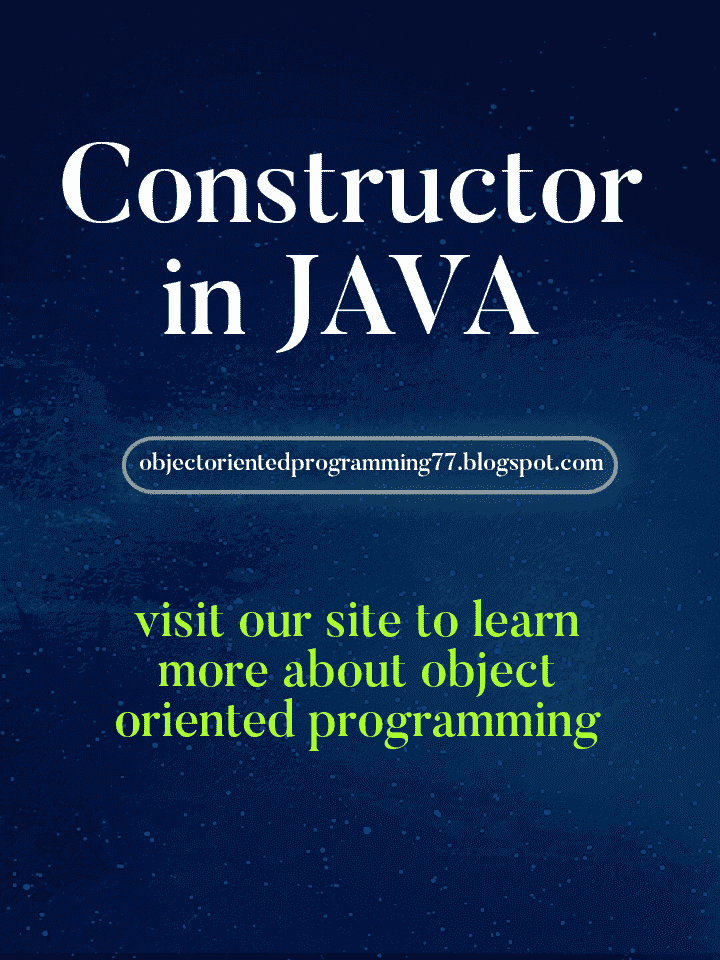 Constructor Method in Java I Constructor overloading