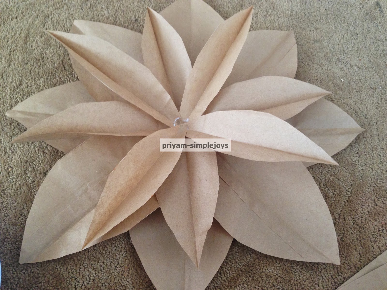SimpleJoys: Brown Paper Bag flower