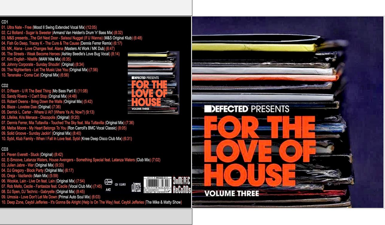 MUSICOLLECTION: DEFECTED PRESENTS FOR THE LOVE OF HOUSE Vol.3 - 2013