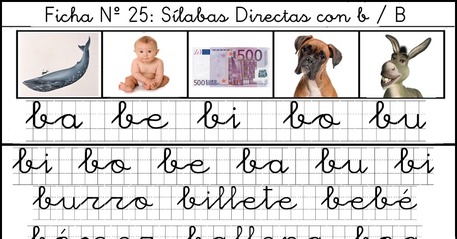 Prim-Erizos: Cartilla de Lectura - Sílabas Directas b / B