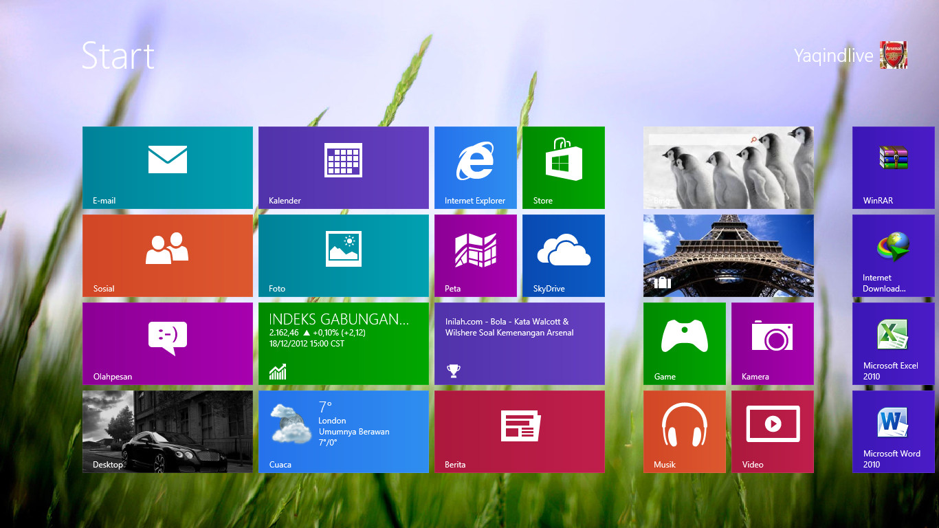 Yaqindlive™: Cara Mengganti Background Start Screen Windows 8