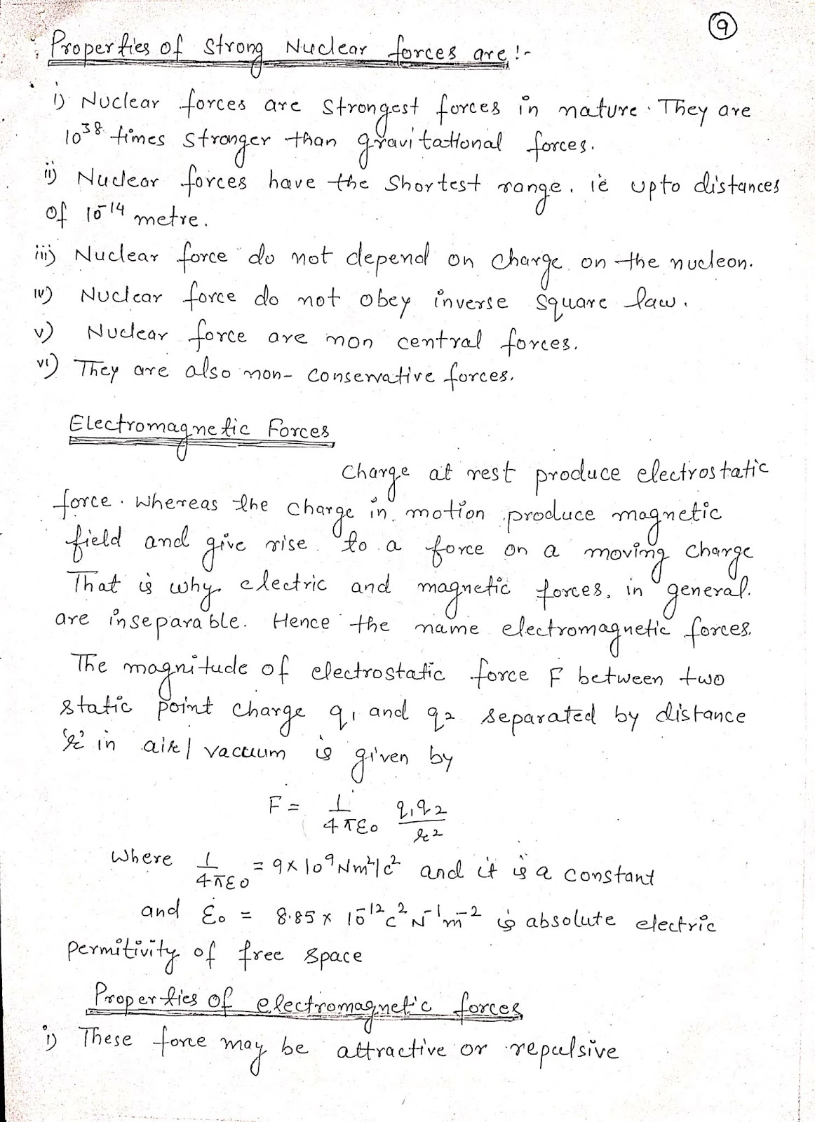 Physical World Handwritten Notes for Class 11th Physics