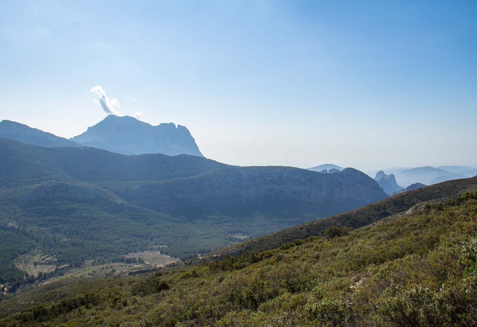 EL MADALLAR, EL PENYÓ ROC Y EL PENYÓ MULERO, DESDE LA FONT DEL PI.