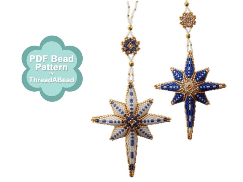 8 Beaded Star Tutorials and Patterns by ThreadaBead / The Beading Gem