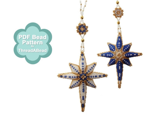 8 Beaded Star Tutorials and Patterns by ThreadaBead / The Beading Gem