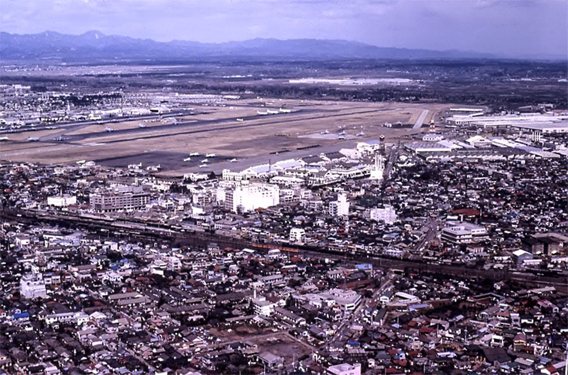 Michael G Skidmore: tachikawa air base Japan 1965 Aerial photos