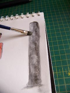 A Pretty Talent Blog: Painting your Graphite drawings