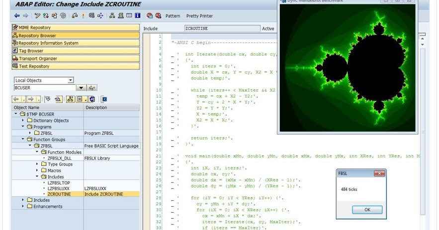 SAP ABAP Central: How to use C code via FBSL inside ABAP