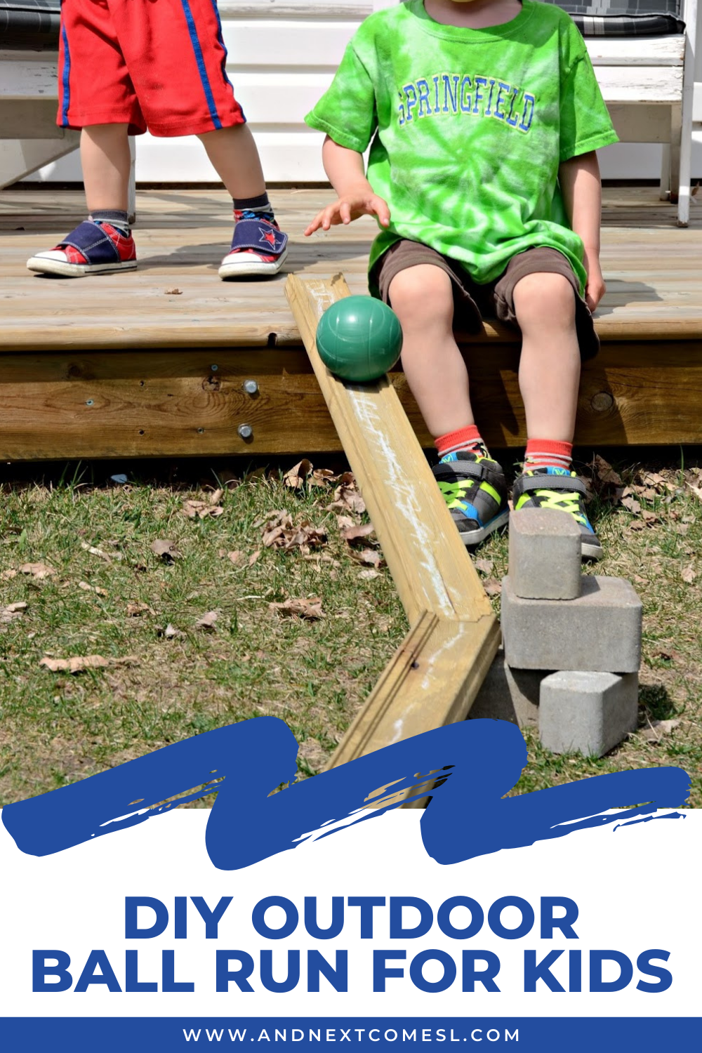 DIY Ball Run for Kids: Building with Loose Parts in the Backyard | And ...