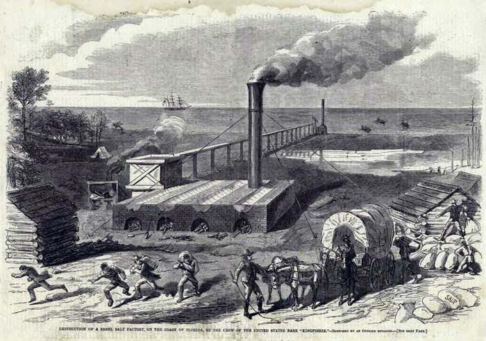 Researching Food History : Civil War salt works - 500 bushels a day ...
