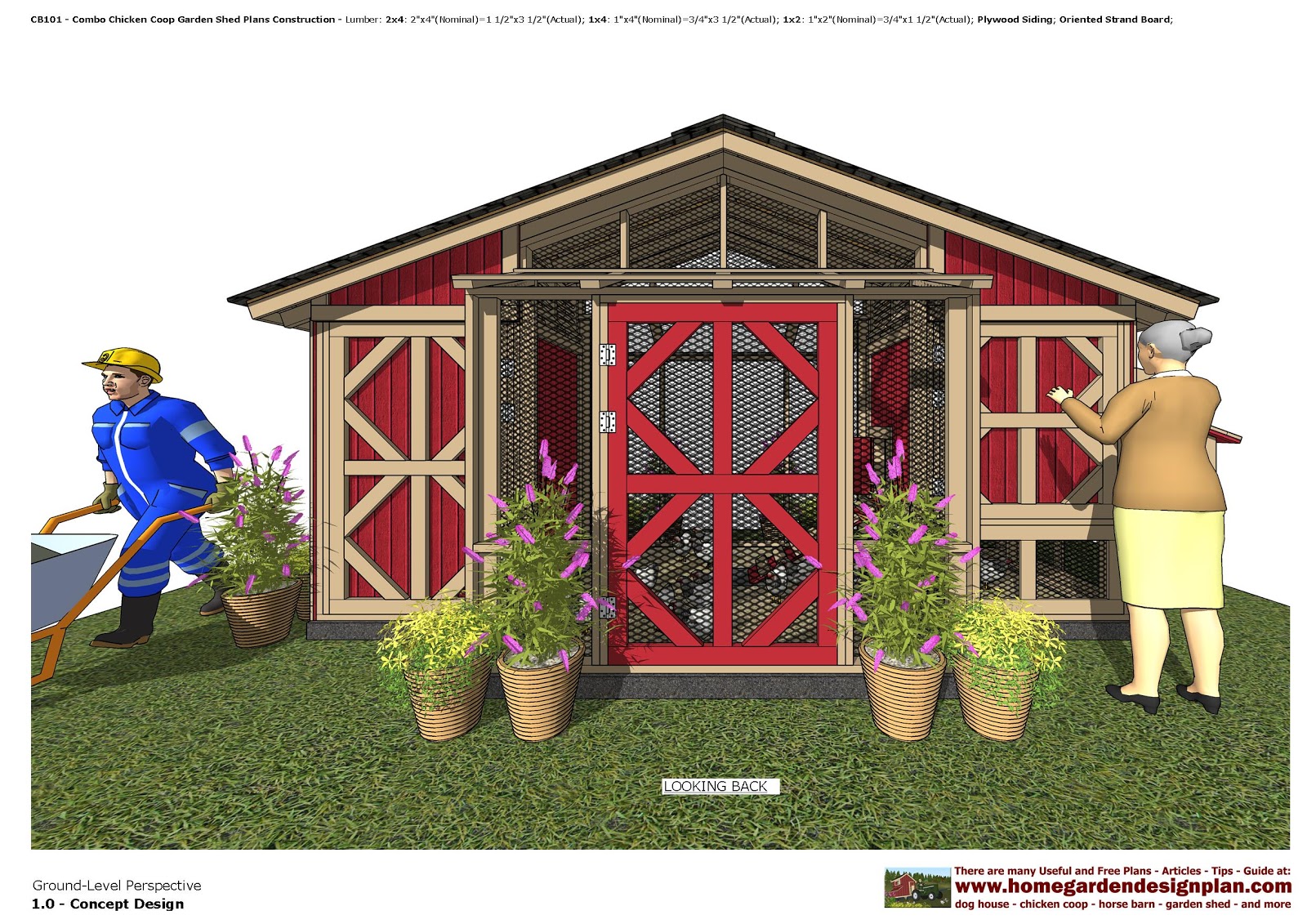 home garden plans: CB101 _ Combo Plans Construction _ Material List ...