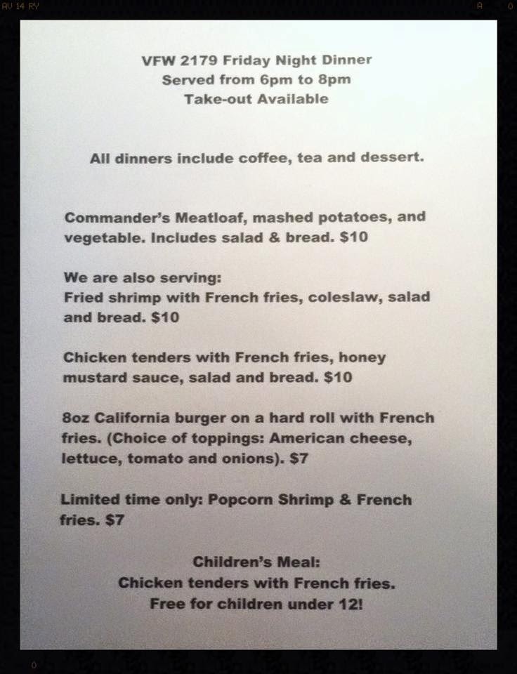 VFW Post 2179, Middletown, NJ: Friday Night Dinner 6/6 + Mobile Vet ...