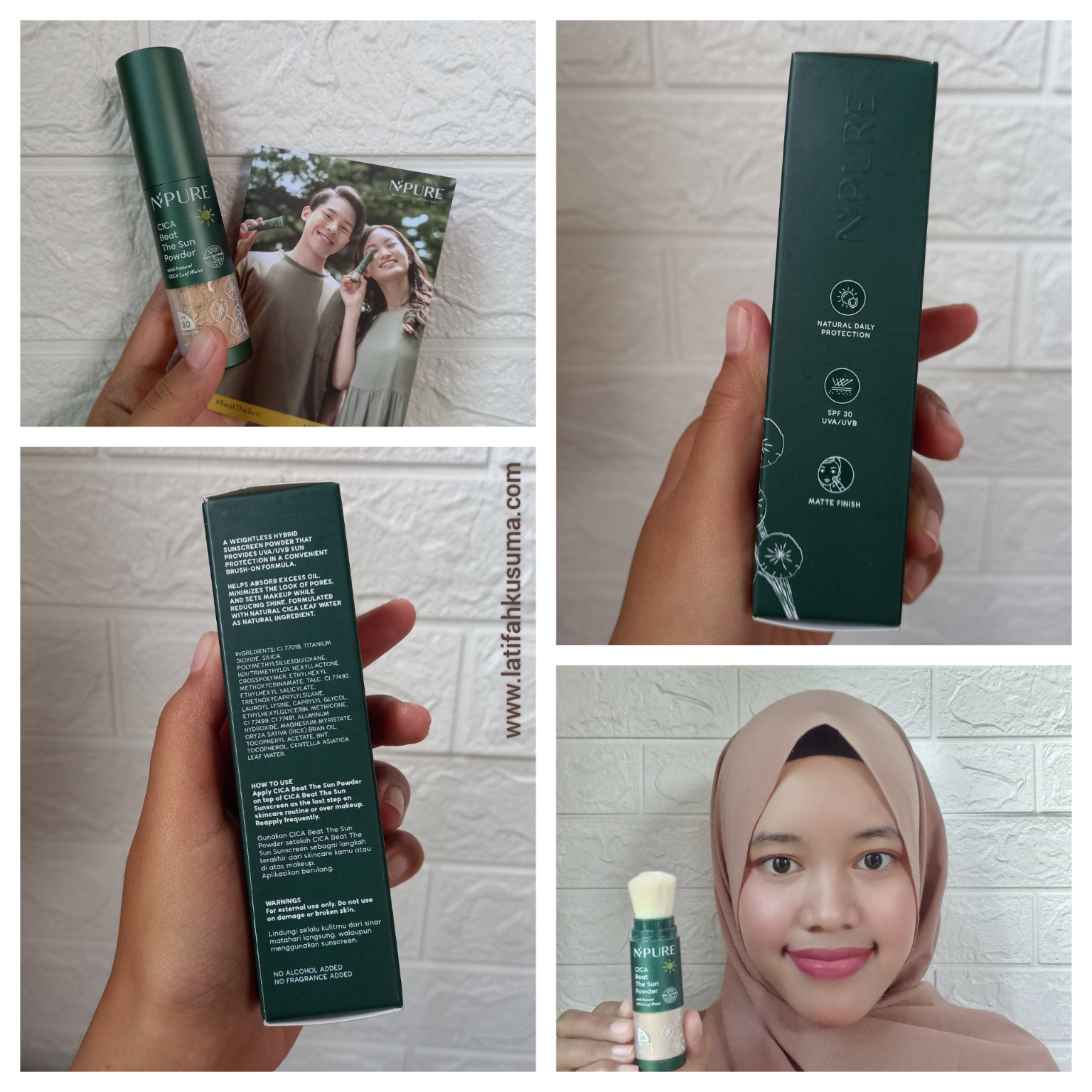 N’PURE CICA Beat The Sun Powder, Sunscreen Powder Lokal Pertama