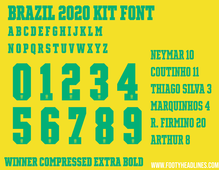 Actually Based On Standard Font: 1970-Inspired Nike Brazil 2020 Kit ...