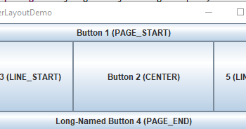Java Swing BorderLayout Example