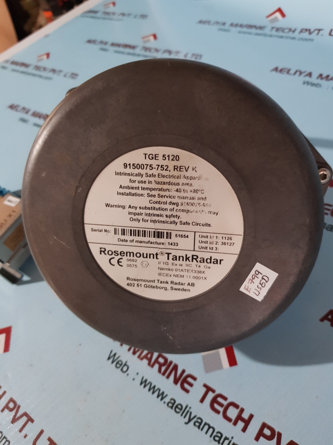 ROSEMOUNT TANK RADAR TGE 5120 - Aeliya Marine