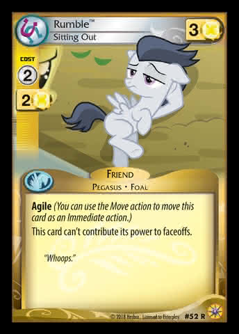 My Little Pony Rumble, Sitting Out Friends Forever CCG Card | MLP Merch