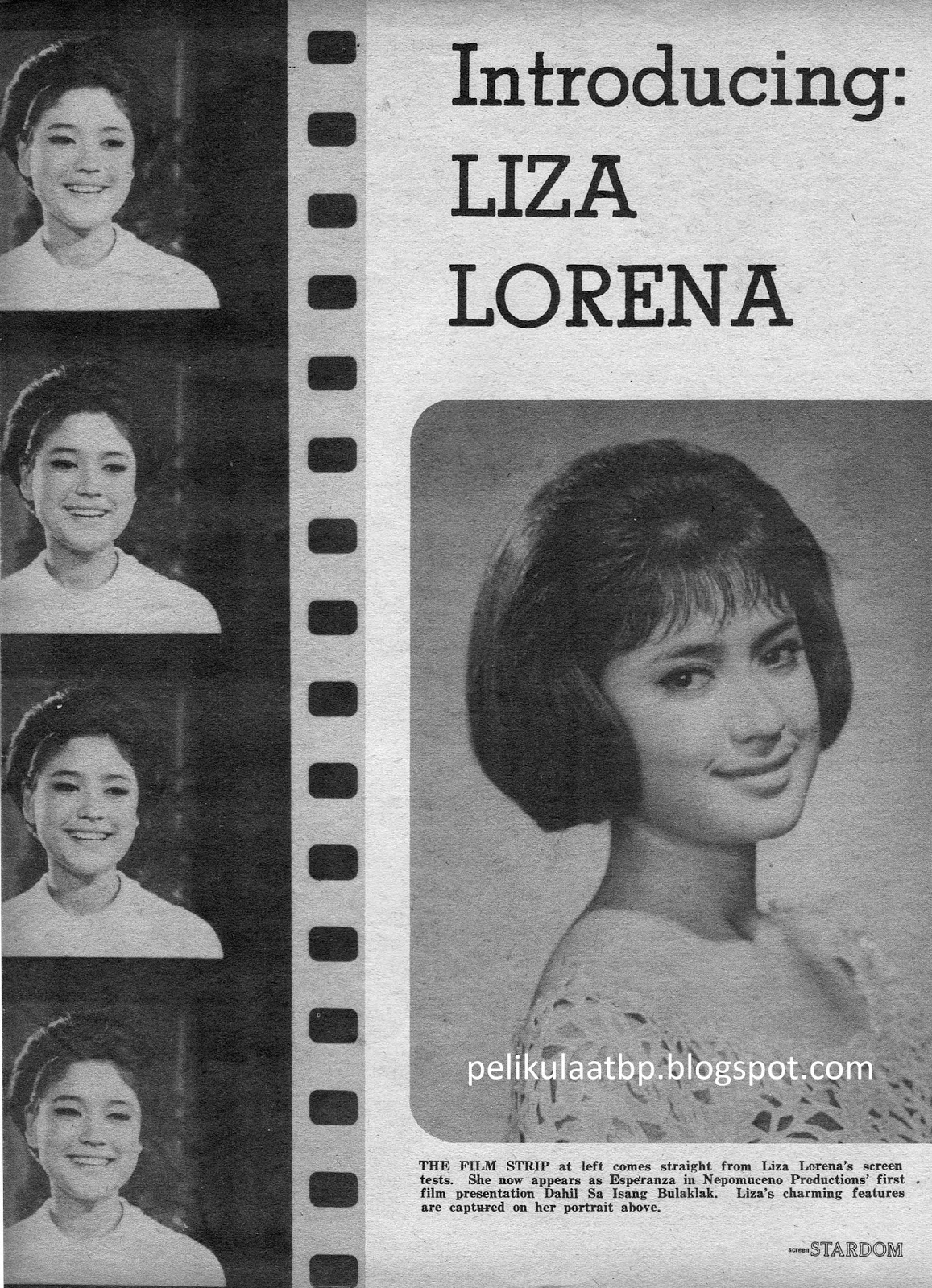 PELIKULA, ATBP.: INTRODUCING: LIZA LORENA (Screen Stardom, 1967)