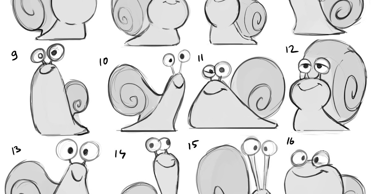 Learning drawing principles: snail