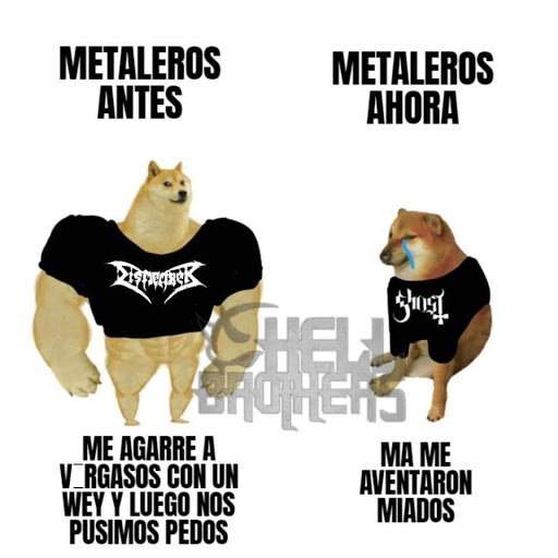 Todos los memes del antes y después del perrito musculoso en versión metal