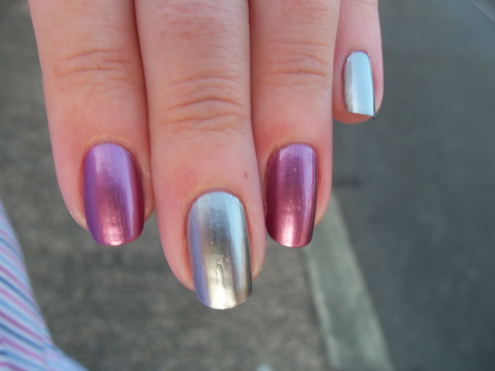 Purple Wolf Nails: Layla Mirror Effect Nail Polish (",)