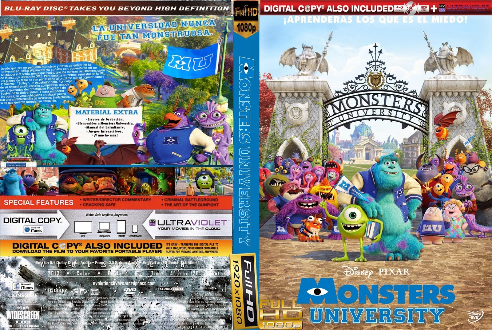 Portadas de Películas , Música y Juegos: MONSTER inc UNIVERSITY ...