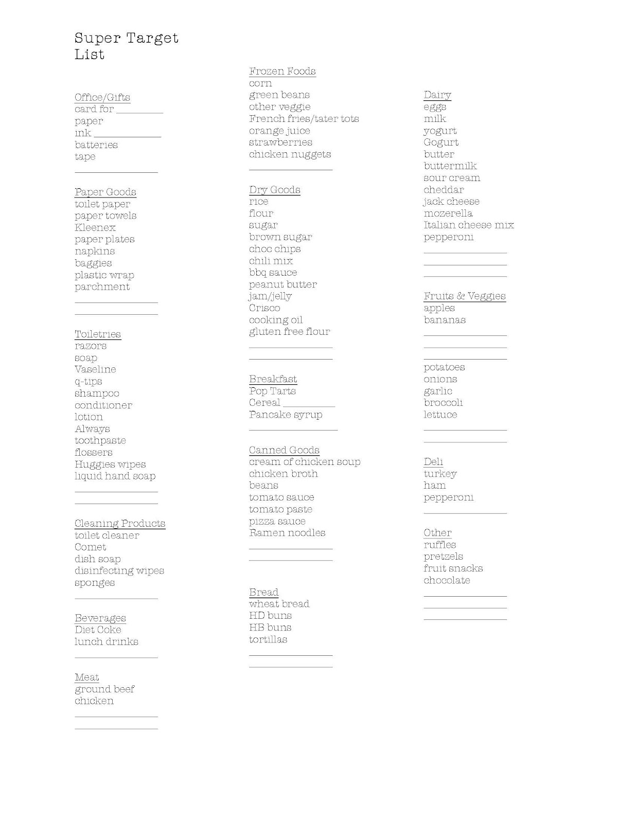 Food Pusher: My Shopping List