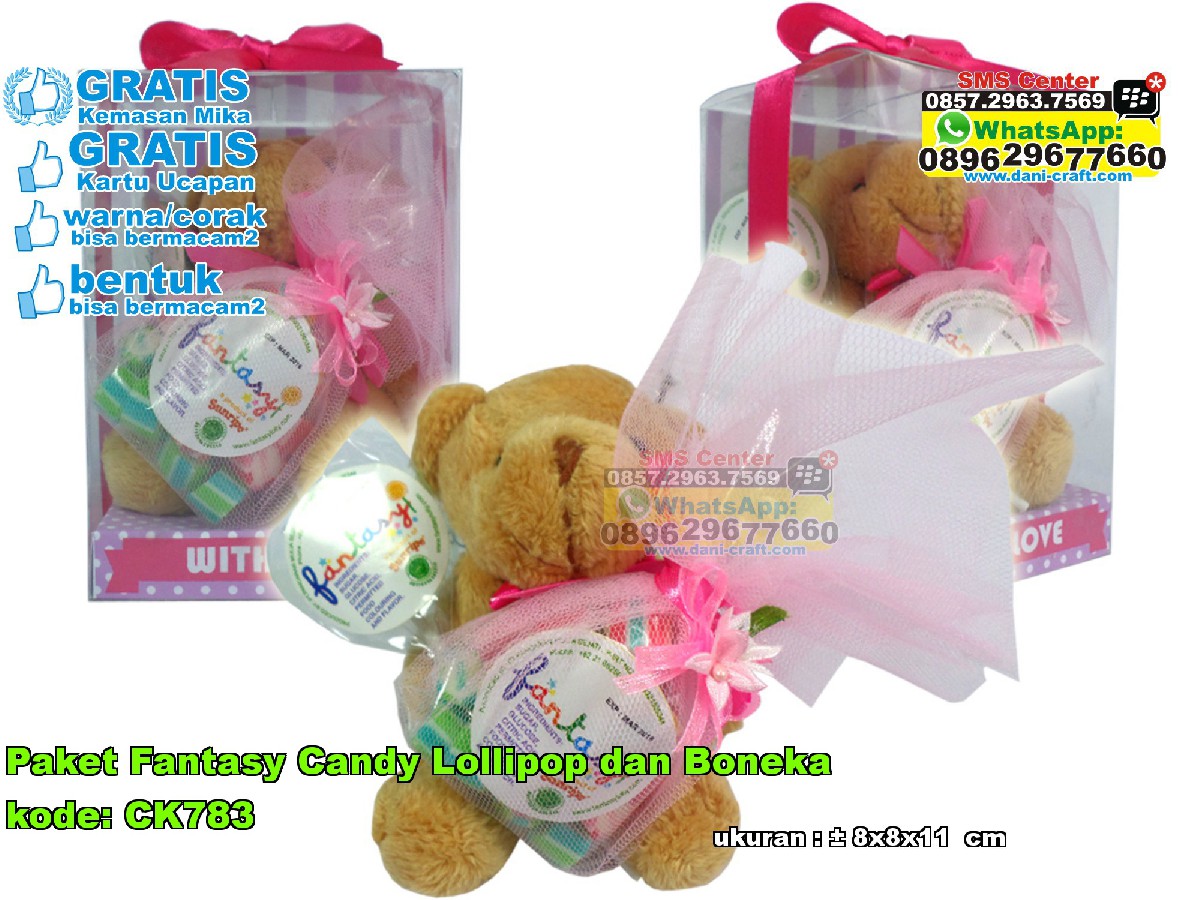 Paket Fantasy Candy Lollipop Dan Boneka | Souvenir Pernikahan