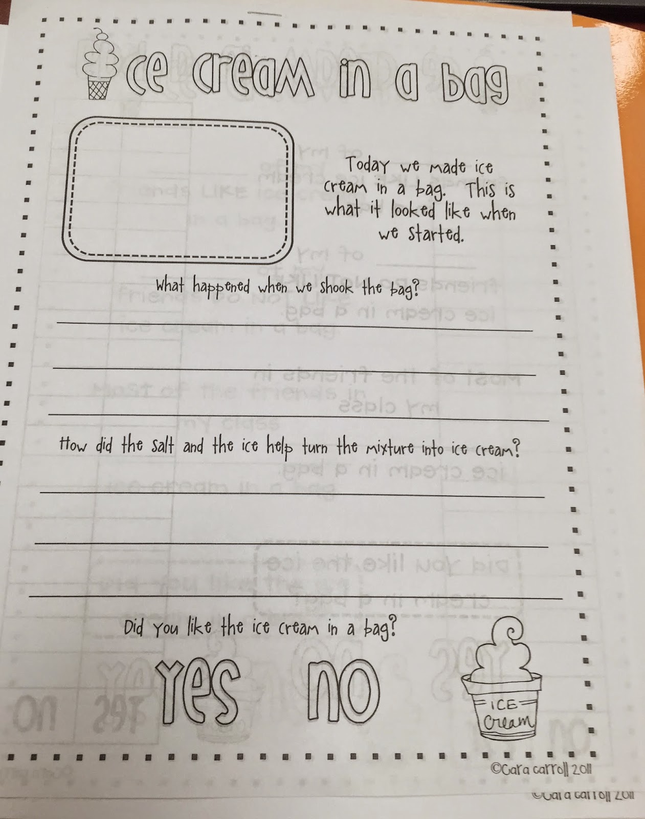 FIRST GRADE MON-STARS: I Scream, You Scream, We all Scream for Ice Cream