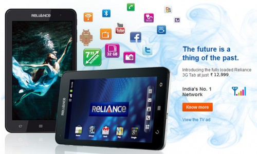 Techie Gadgets: Reliance 3G Tablet - Tablet Fever is Spreading
