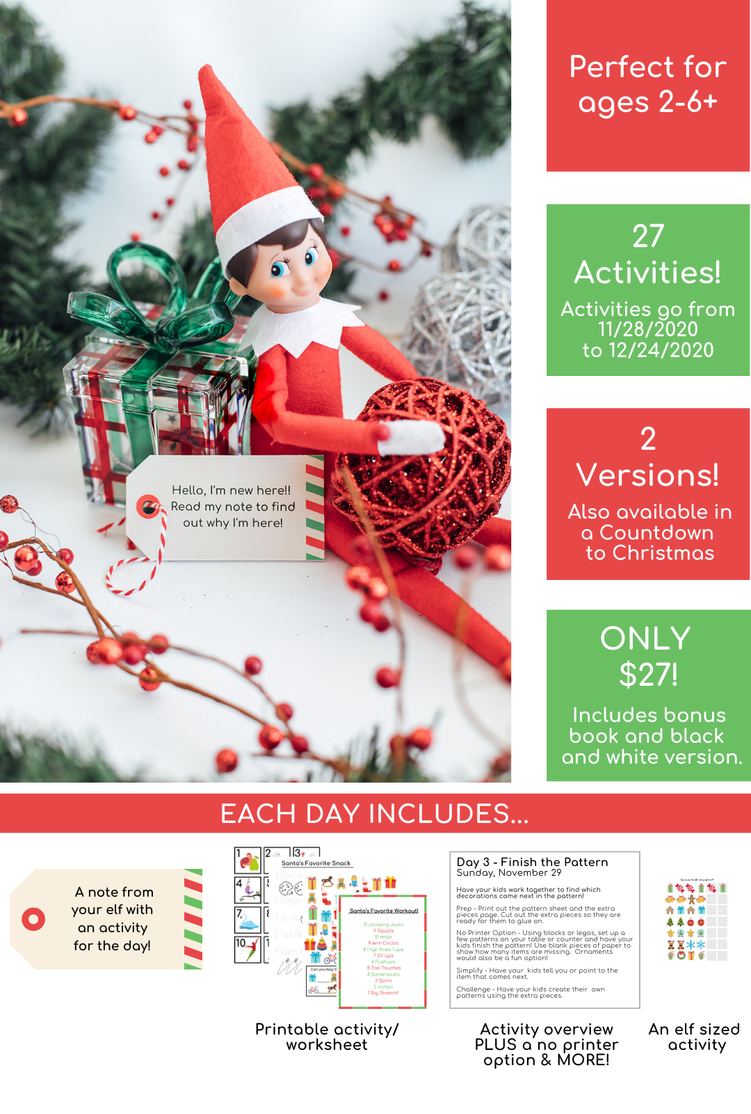 The Elf on the Shelf Daily Activity Kit You Need to Take the Stress Out ...
