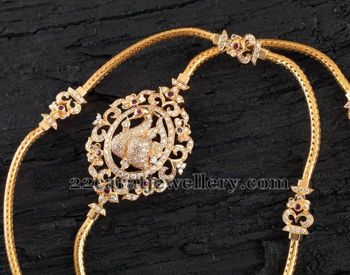 Chain with Diamond Motif - Jewellery Designs
