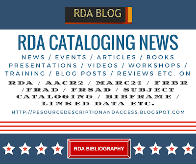 RDA CATALOGING NEWS