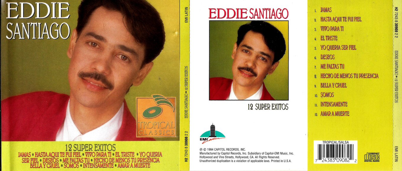 Area51 En Salsa Eddie Santiago 12 Super Exitos 1994