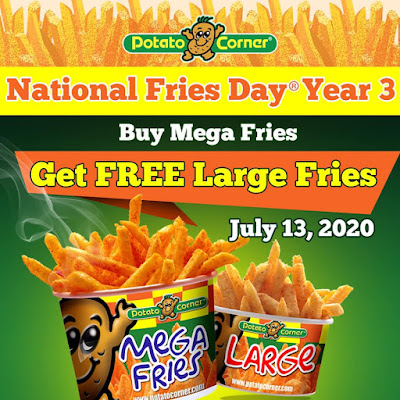 Manila Shopper: Potato Corner National Fries Day Promo: July 13 2020