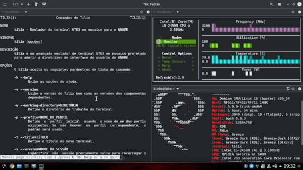Emulador de terminal Tilix no GNU/Linux