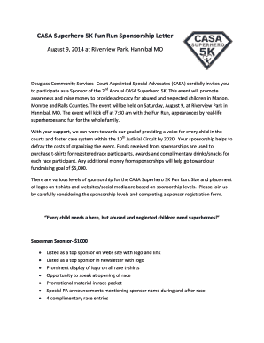 5K Sponsorship Letter Template ~ Resume Letter