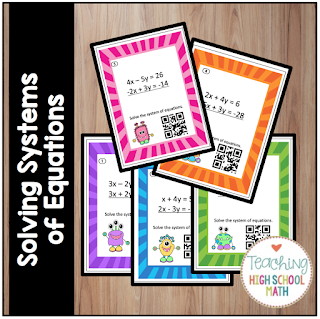 Fun Systems of Equations Activities | Teaching High School Math
