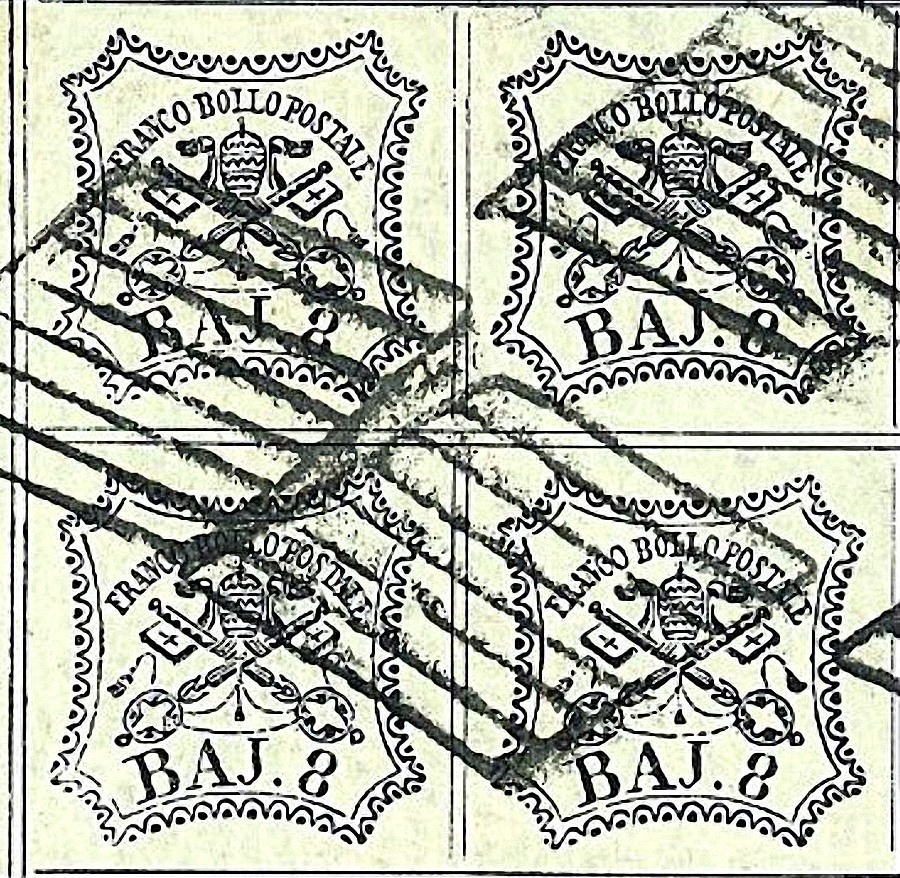 Classic Stamp Forgeries: Italy - Roman States 1852