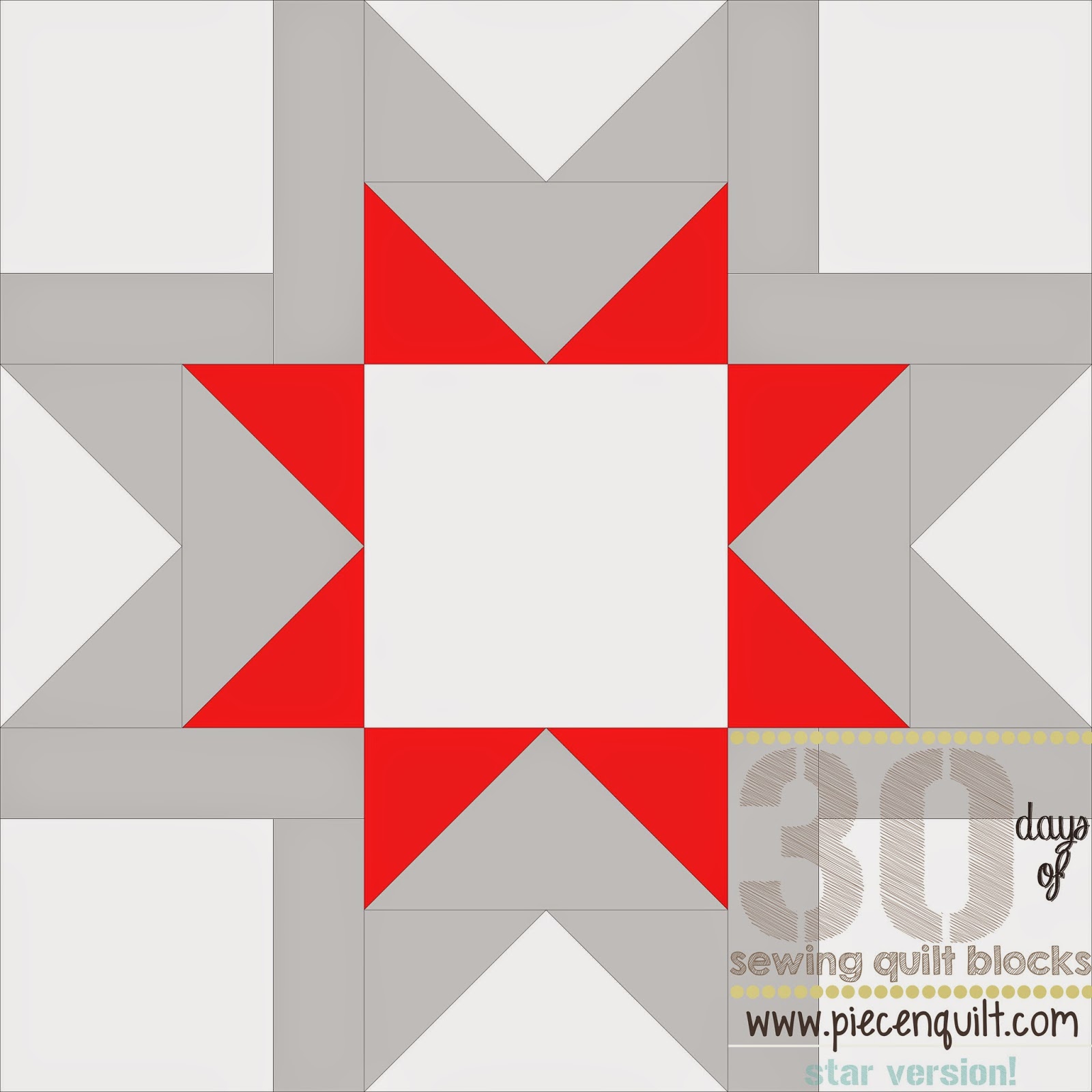 Piece N Quilt: How to: Morning Star Quilt Block - 30 Days of Sewing ...