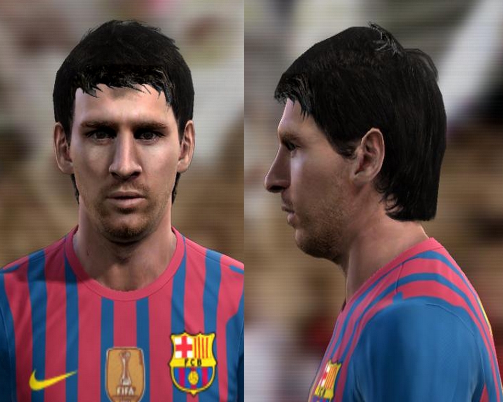 faces pes 2013 e +: face messi pes 2012