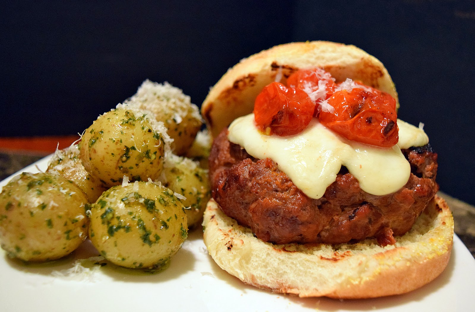 The Joyous Kitchen: "Italian" Burger with Tomato & Herb Concentrate